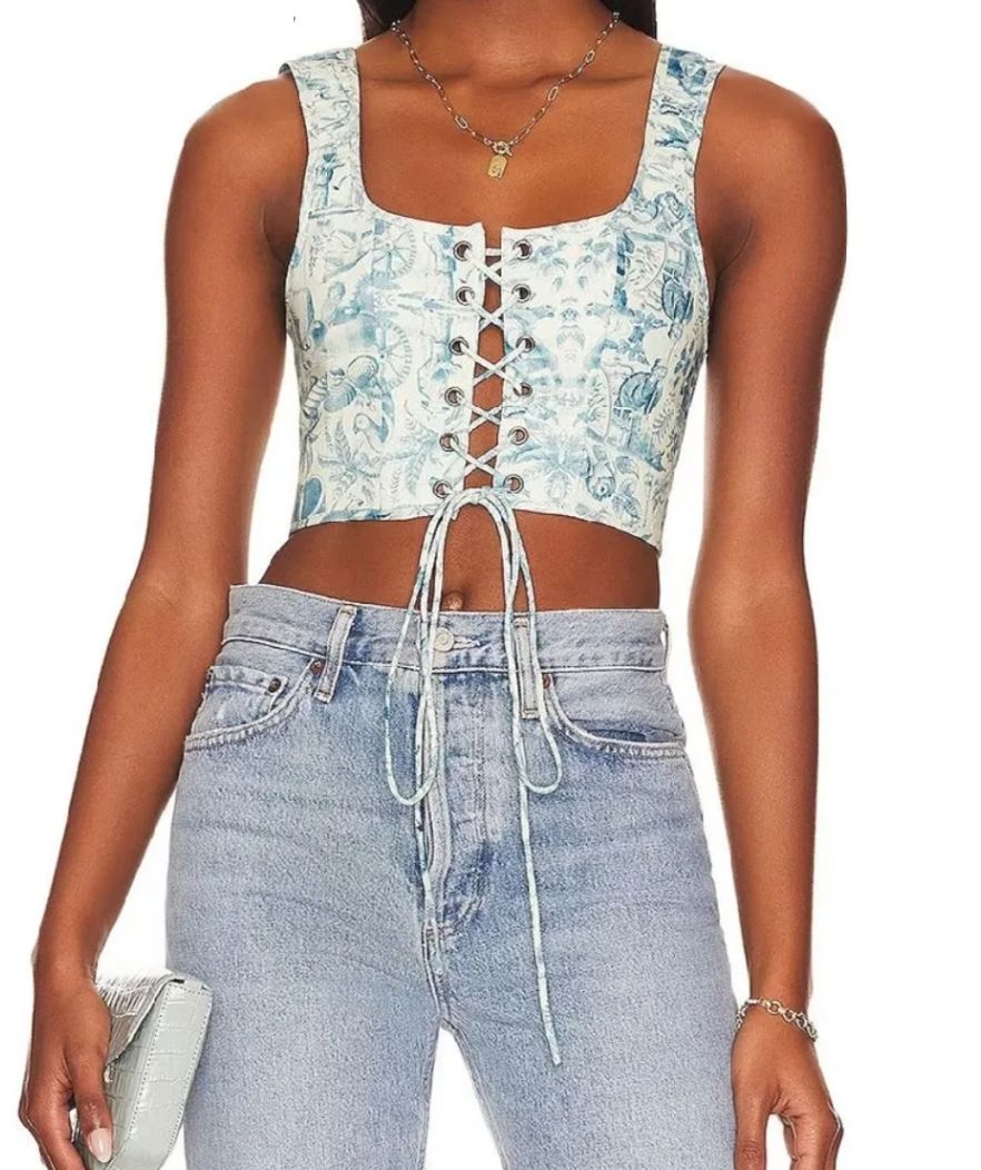 Turquoise Corset Bustier Top | Univers Corset